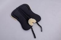 China Sheepskin Halfpad With High Withers Memory Foam Filling And Sheepskin Trim On Top for sale