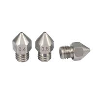 China Stainless Steel 0.4mm 0.6mm MK8 Extruder Nozzle For 3D Printer for sale