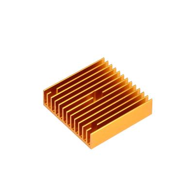 China 40*40*11mm MK7 MK8 3D Printer Heatsink Gold Copper Radiator for sale