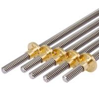China Stainless Steel 2mm Pitch 3D Printer Accessories T8 Lead Screw With Nut for sale
