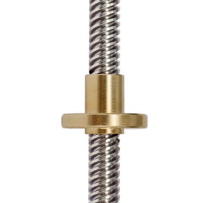 China Stainless Steel 2mm Pitch 3D Printer Accessories T8 Lead Screw With Nut for sale