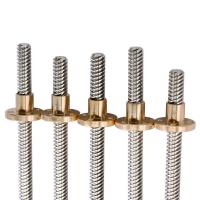 China Stainless Steel 2mm Pitch 3D Printer Accessories T8 Lead Screw With Nut for sale