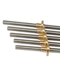 China Stainless Steel 2mm Pitch 3D Printer Accessories T8 Lead Screw With Nut for sale