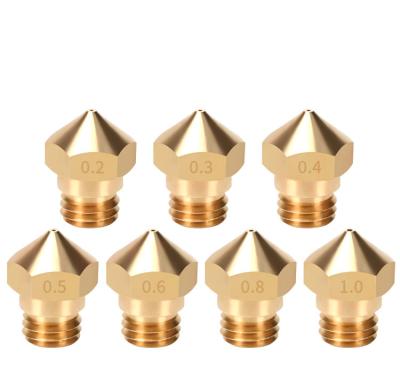 China 13*9mm Brass Thread MK10 3D Printer Nozzle Set Apply To 1.75mm Filament for sale