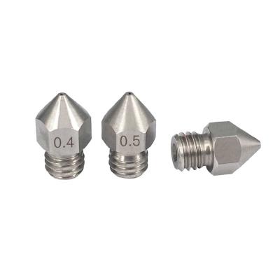 China 0.3mm 0.5mm MK8 M6 3D Printer Nozzle Stainless Steel Material for sale