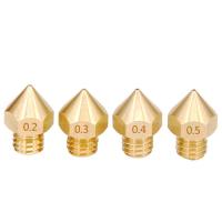 China MK8 Extruder Brass 13mm*6mm 3D Printer Nozzle 0.1mm Print layer for sale