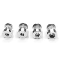 China Silver Aluminum Alloy 16 20 Tooth 2GT Timing Belt Pulley Width 10mm for sale