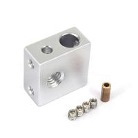 China 7.8g Aluminium MK7 MK8 3D Printer Heater Block 20mm*20mm*10mm for sale