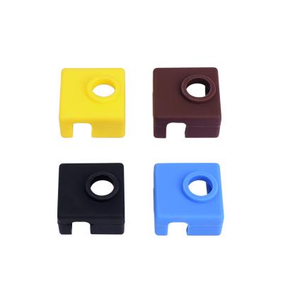 China Brown yellow Silicone Hotend Cover MK7 MK8 MK9 3D Printer Heat Block for sale