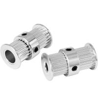 China Synchronous Alloy GT2 20T 3D Printer Timing Pulley Double Head Bore for sale