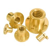 China Golden Copper 2mm Pitch 8mm T8 Lead Screw Nut For 3D Printer for sale