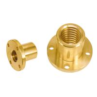 China Golden Copper 2mm Pitch 8mm T8 Lead Screw Nut For 3D Printer for sale