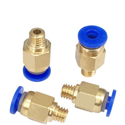 China Golden Blue PC4 M5 PC4 M6 3D Printer Accessories Pneumatic Connectors for sale