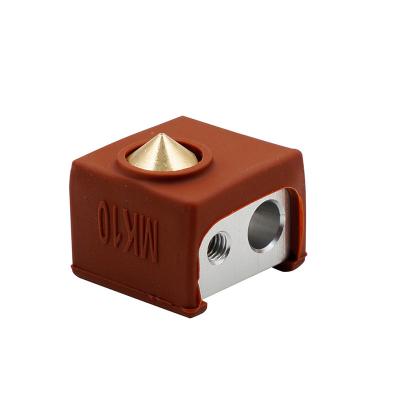 China Aluminum Block 19*19*13mm Heated silicone cover MK10 Print Head for sale