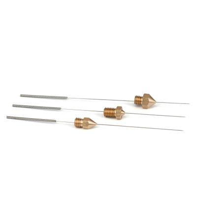 China 0.25mm 0.3mm 3D Printer Nozzle Cleaning Kit Stainless Steel Needle for sale