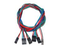 China 2pin 3pin 70cm Male And Female Dupont Jumper Cable Red Green blue for sale