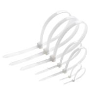 China Plastic 4*150mm 104kpa Self Locking Nylon Cable Zip Ties White Black for sale