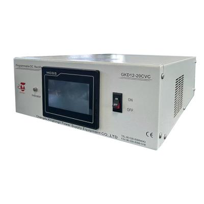 China AC Input 220V 1 Phase 12V 20A Copper Plating Rectifier with Touch Screen RS-485 CC CV Switchable IGBT for sale