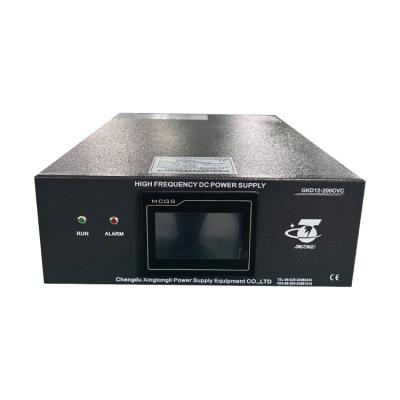 China 12V 200A IGBT Electroplating Rectifier with PLC HMI Modbus TCP Low Ripple ≤3% 220V 3 Phase Input for sale