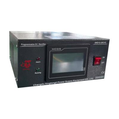 China 12V 20A Low Ripple DC Power Supply 220V Single Phase with Timer Relay Amp Minute Meter CPU HMI Control for sale