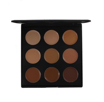 China Professional Makeup Easy To Smear Waterproof 9 Colors Makeup Concealer Palette Face Makeup Concealer for sale