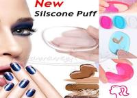 China Custom Beauty Makeup Accessories Transparent Silicone Gel Makeup Sponge for sale
