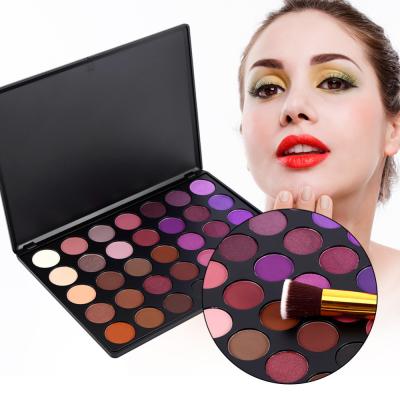 China Romantic Pink And Purple Eyeshadow Palette Waterproof 35P Color Customized for sale