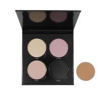 China High Pigment Face Makeup Highlighter Palette 4 Color Mineral Material for sale