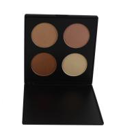 China OEM Face Makeup Highlighter Palette Cosmetics 4 Colors 15.3X14.7X1.2CM Size for sale