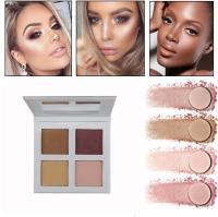 China Professional Face Makeup Highlighter Palette 4 Color With Mineral Ingredient for sale