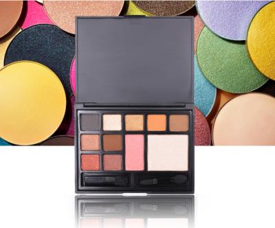 China Waterproof All In One Eyeshadow Palette , Orange Toned Makeup Blush Palette for sale