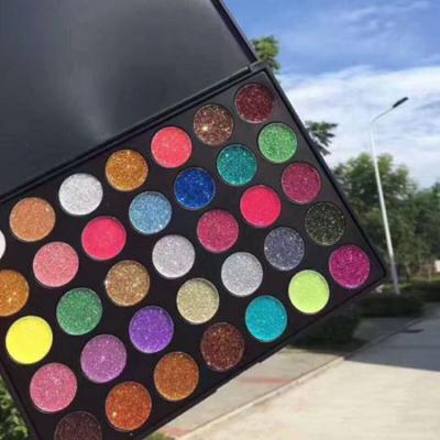 China Shimmer 35 Color Glitter Pigment Eyeshadow Palette Makeup Suitable For All Skins for sale