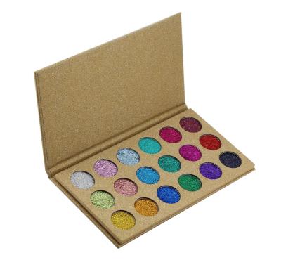 China Mix Colors Glitter Eye Makeup Eyeshadow With Gold Cardboard Packaging for sale
