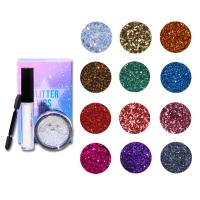 China Hot Products Beauty 12 Color Glitter Eyeshadow Set Private Label Makeup for sale
