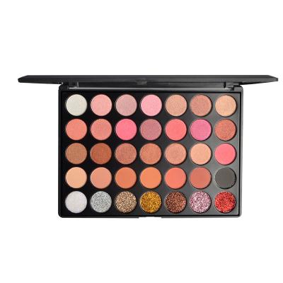 China Shimmer Glitter Eye Makeup Eyeshadow Makeup 35 Colors Palette Smooth Texture for sale