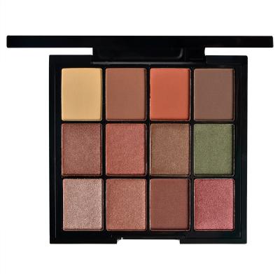 China Lonnglasting Cosmetics Matte And Shimmer Eyeshadow Palette 12 Colors Waterproof for sale