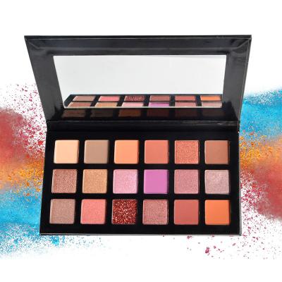 China 18 Colors Eye Makeup Eyeshadow Matte / Glitter Star Style Waterproof Easy Coloring for sale