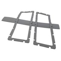 China Flame Retardant Silicone Rubber Foam Gasket Customized 60 ~ 90 Shore A Black Color for sale