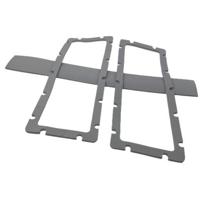 China Flame Retardant Silicone Rubber Foam Gasket Customized 60 ~ 90 Shore A Black Color for sale