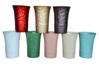 China Sturdy Polypropylene Decorative Flower Pots 14x14cm Tall Plastic Planters For Outside for sale
