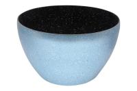 China OEM Matte Classical Light Blue Plastic Pot 20*22cm Environmentally Friendly Plant Pots for sale