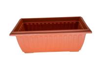 China Terracotta Color 16 Inch Rectangle Plant Pots Miniature Rose Shamrock Flower Pot for sale