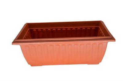 China Terracotta Color 16 Inch Rectangle Plant Pots Miniature Rose Shamrock Flower Pot for sale
