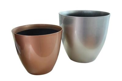 China PLA PMMA Extra Large Circular Plant Pots 80cm Round Plastic Planters For Outside for sale