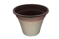 China Brown Reusable Garden Plastic Plant Pots 2.8L To 12L Plant Pot For Peppers for sale