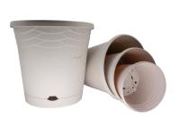 China Not Coated 6 Inch Plastic Nursery Pots Farm Greenhouse Round Flower Pots 18.5x15cm for sale