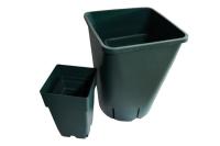 China 100mm*100mm*85mm Square Plastic Pots Minimalist Indoor Planter for sale