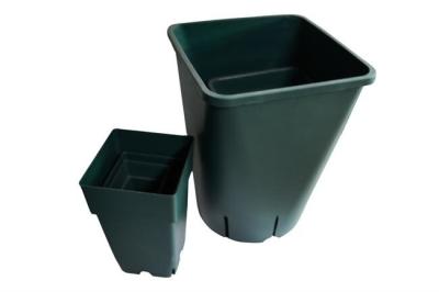 China 100mm*100mm*85mm Square Plastic Pots Minimalist Indoor Planter for sale