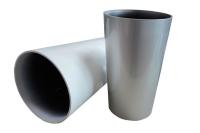 China ODM Sandy Paint Tall Grey Plastic Planters Corrosion Resistant for sale