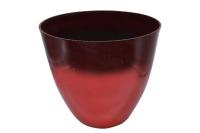 China Balcony Vegetable Garden Red Round Plant Pots 30cm Plastic Flower Pots OEM for sale